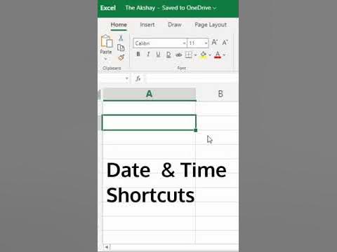 Excel Date and Time Shortcut - YouTube
