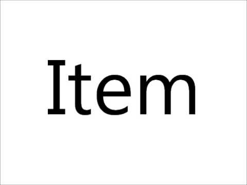 How to Pronounce Item - YouTube