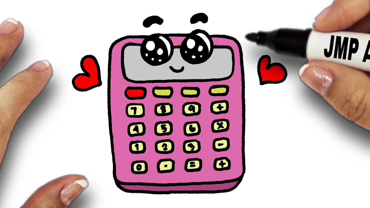 How to draw cute calculator - YouTube