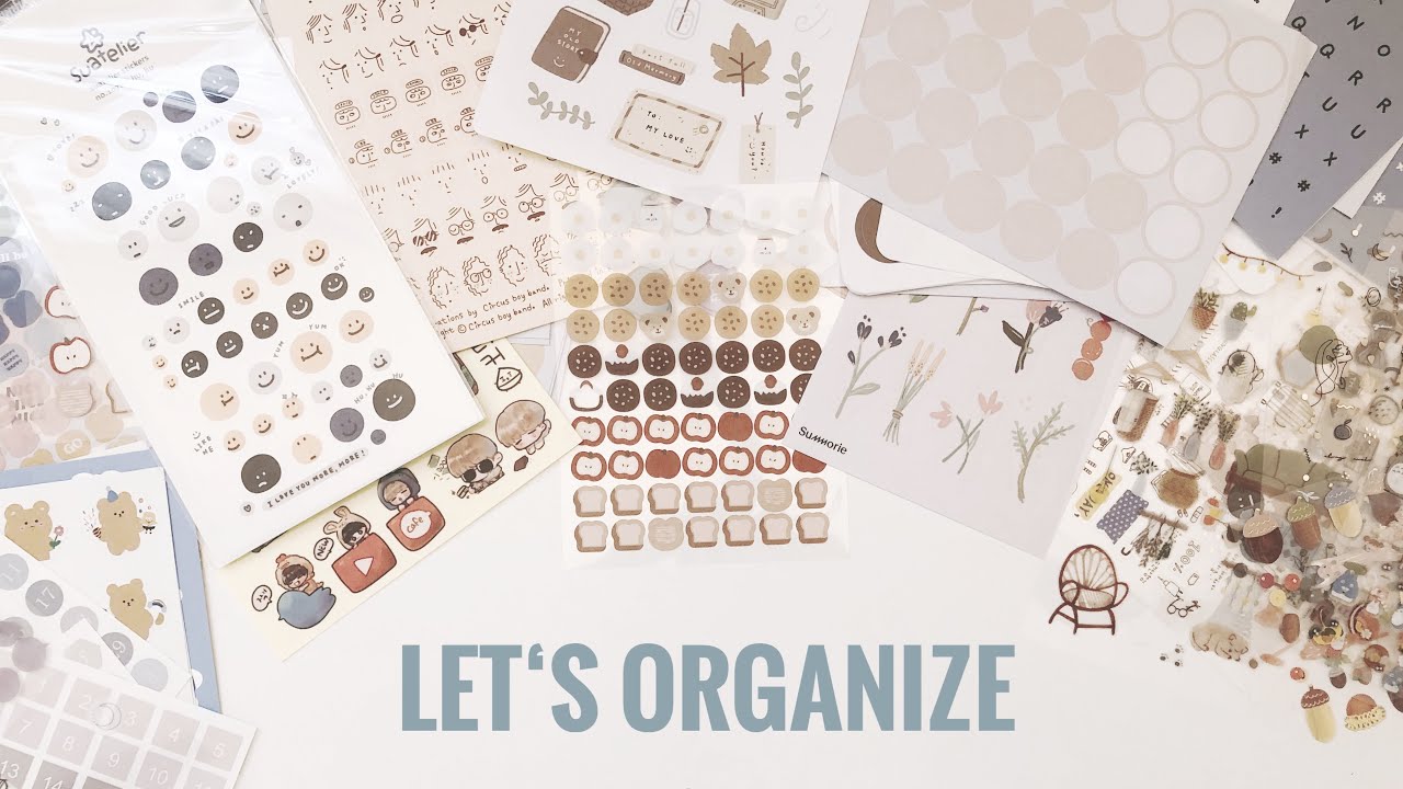 🌷 organizing stickers + my sticker collection - YouTube
