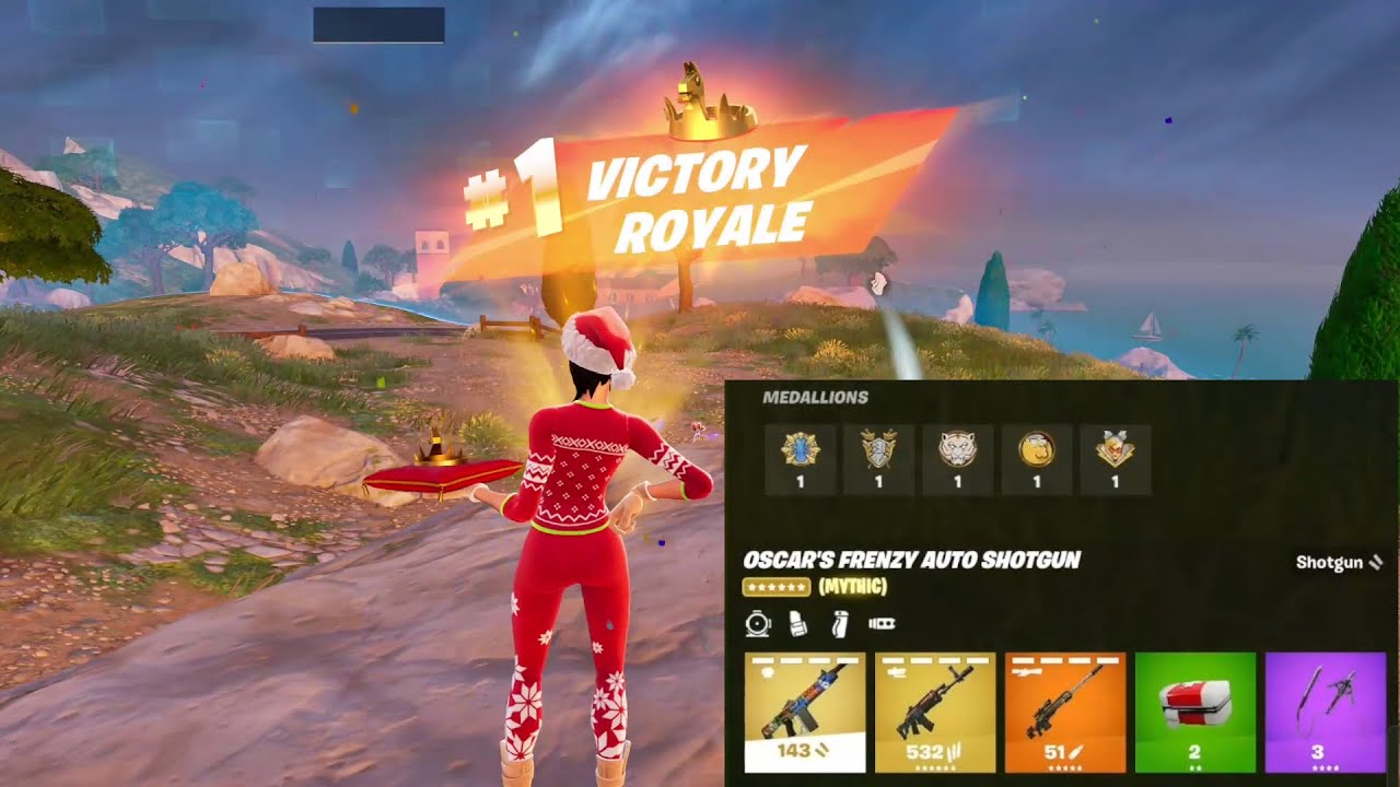 This loadout is INSANE! Five Medallions and Mythic Loot | Fortnite Zero ...