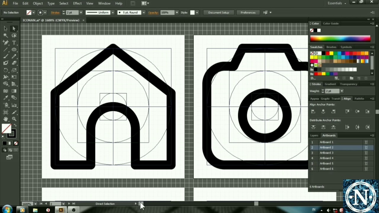 How to create Instagram icon with Adobe Illustrator. - YouTube