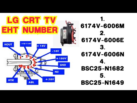 LG CRT TV EHT NUMBER List | LG CRT TV eht number find out | EHT नहीं ...