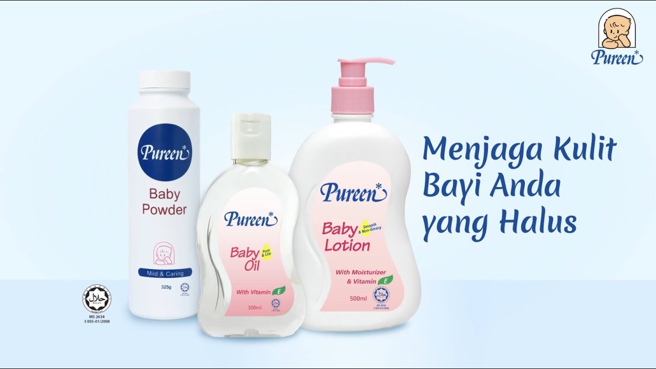 Pureen Baby Lotion & Oil & Powder - YouTube