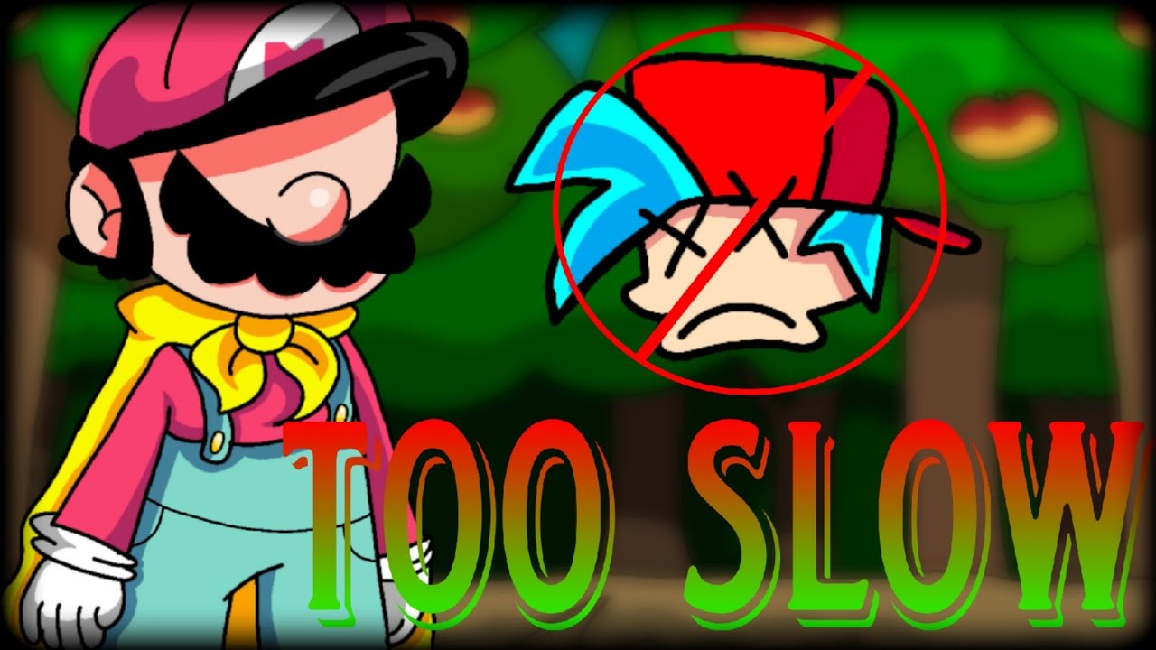 too slow mix mario but bf doesn't sing it fnf - YouTube