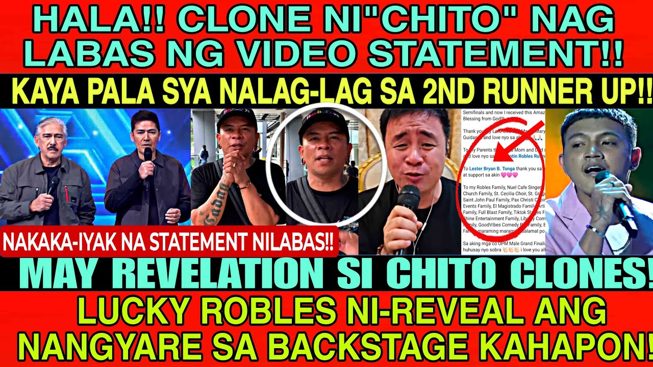 KAKAPASOK LANG😭CLONE NI"CHITO"NAG LABAS NG VIDEO STATEMENT‼️"LUCKY" NI ...