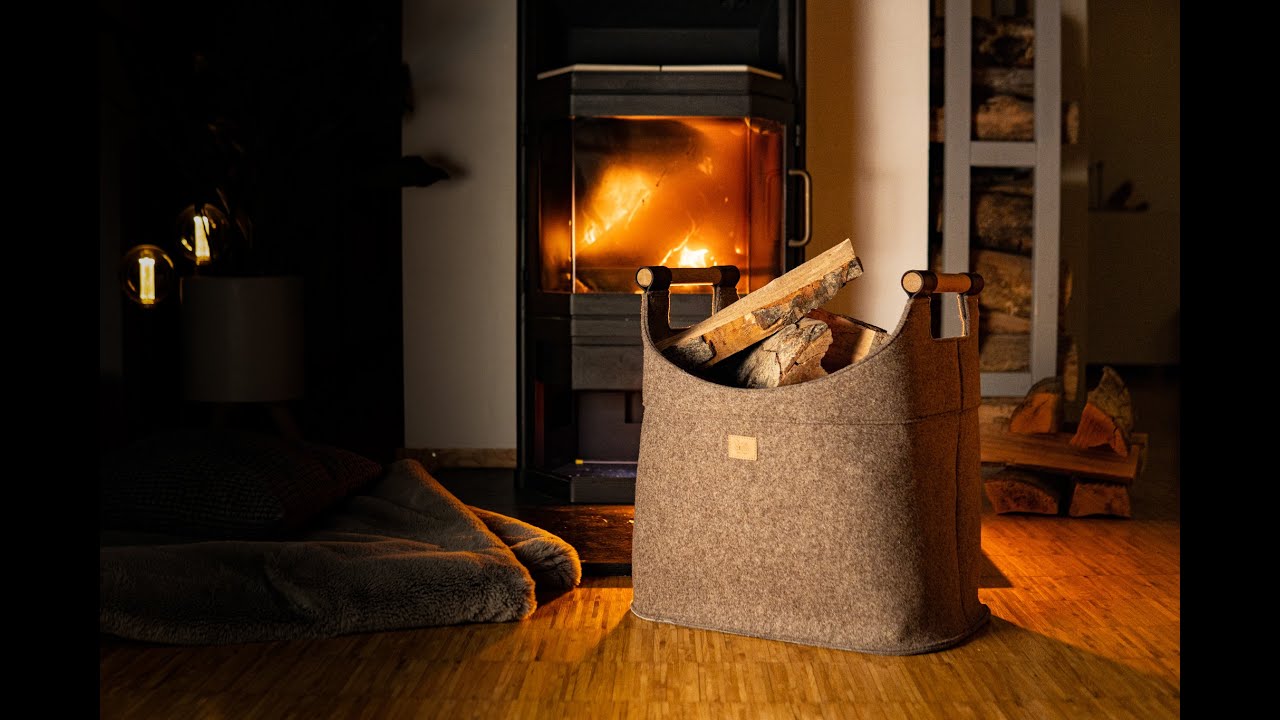 Holzkorb für Kaminholz aus Filz - Made in Germany - kostenloser Versand ...