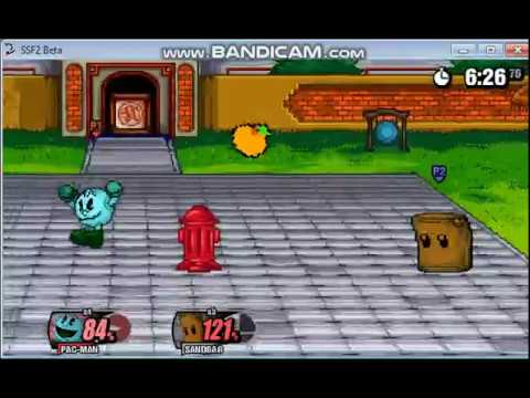 SSF2: Pac-man vs Sandbag - YouTube