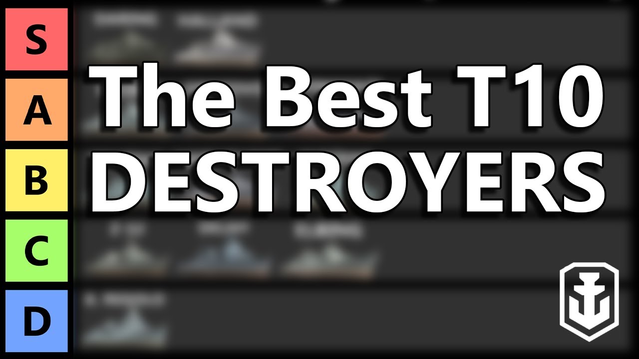T10 Destroyers Tier List - World of Warships - YouTube