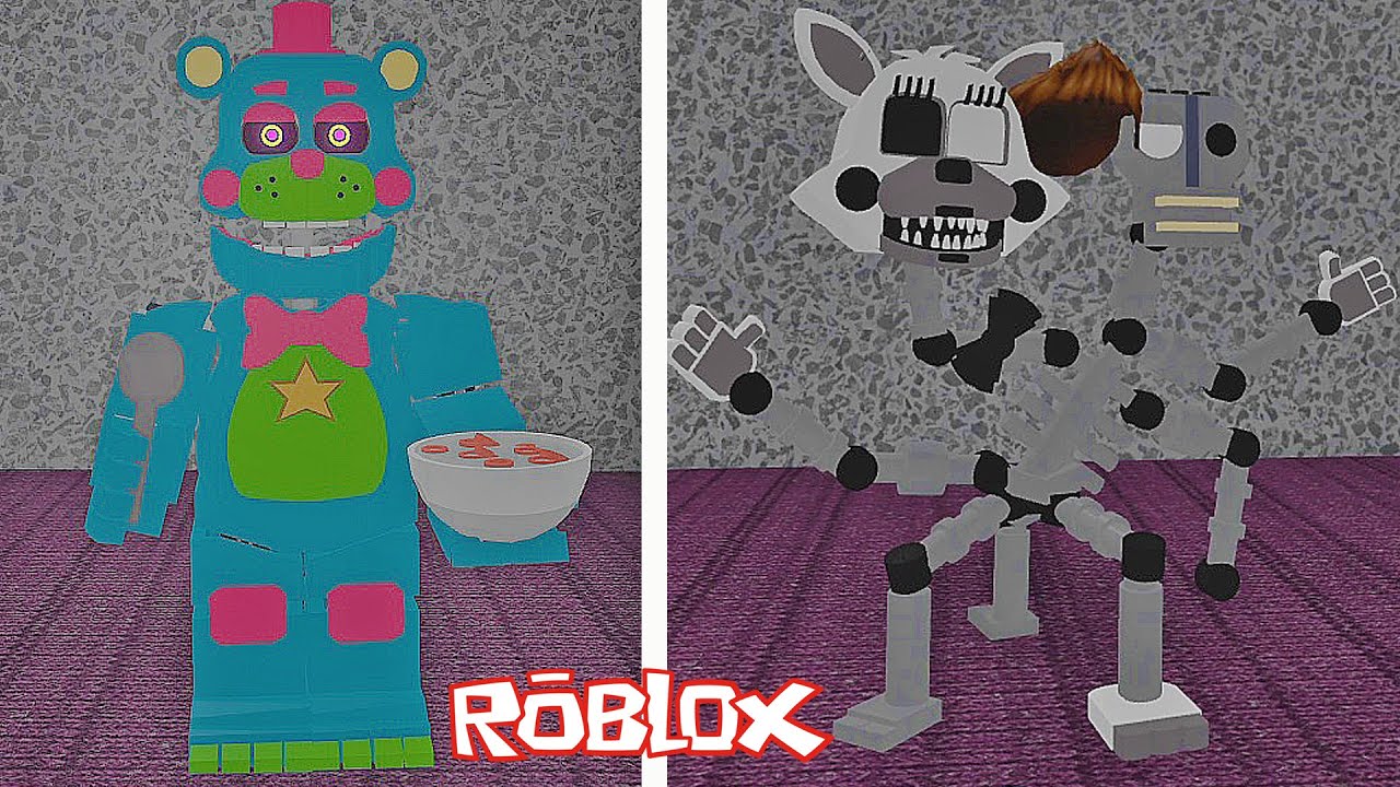 ANIMATRONICS Blacklight Rockstar Freddy e Nightmare Mangle no Roblox ...