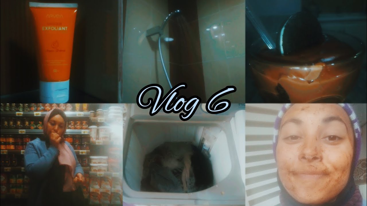 vlog 6:يوم الأحد |productive day|تنظيف|دراسه|skin care - YouTube