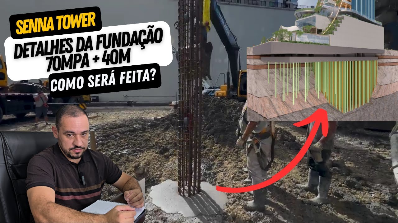 Detalhes da FUNDAÇÃO DO MAIOR EDÍFICIO RESIDÊNCIAL DO MUNDO o Senna ...