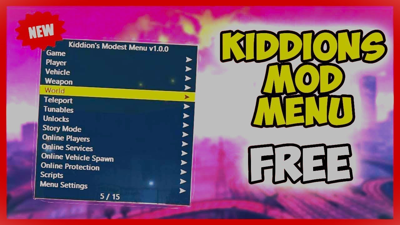 MOD MENU | FREE DOWNLOAD | GTA5 MOD MENU - YouTube