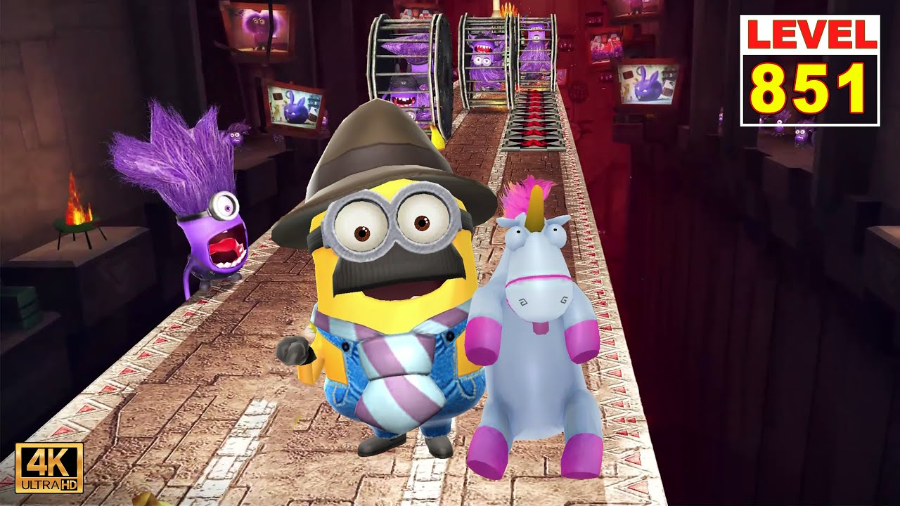 Level 851 Minion Rush El Macho's Lair with Dad Minion hunt for Fluffy Unicorn - YouTube