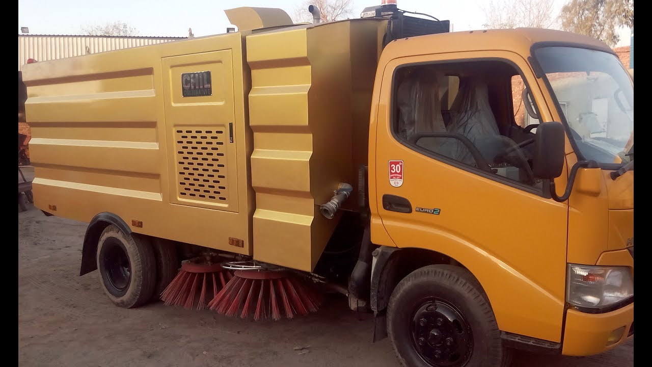 HINO Truck Mounted Road Vacuum Sweeper - Colibrative Heavy Industries (Pvt.) Ltd. (CHIL) - YouTube