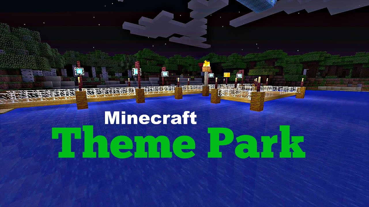How to Build a Minecraft Theme Park - Building the BOARDWALK!! - YouTube