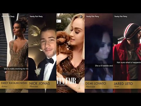 Vanity Fair After Party 2017 Snapchat Compilation [Katy Perry,Demi Lovato,Jared Leto & more]