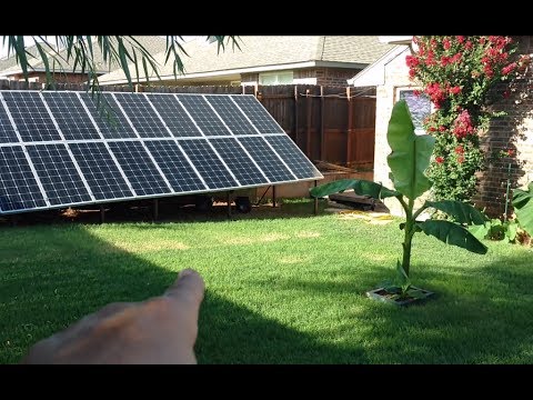 Get off my lawn! Moved 600w in solar panels off the grass - YouTube
