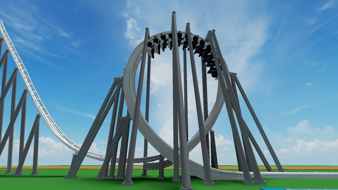 a shuttle loop coaster I made in theme park tycoon 2 (read desc) - YouTube