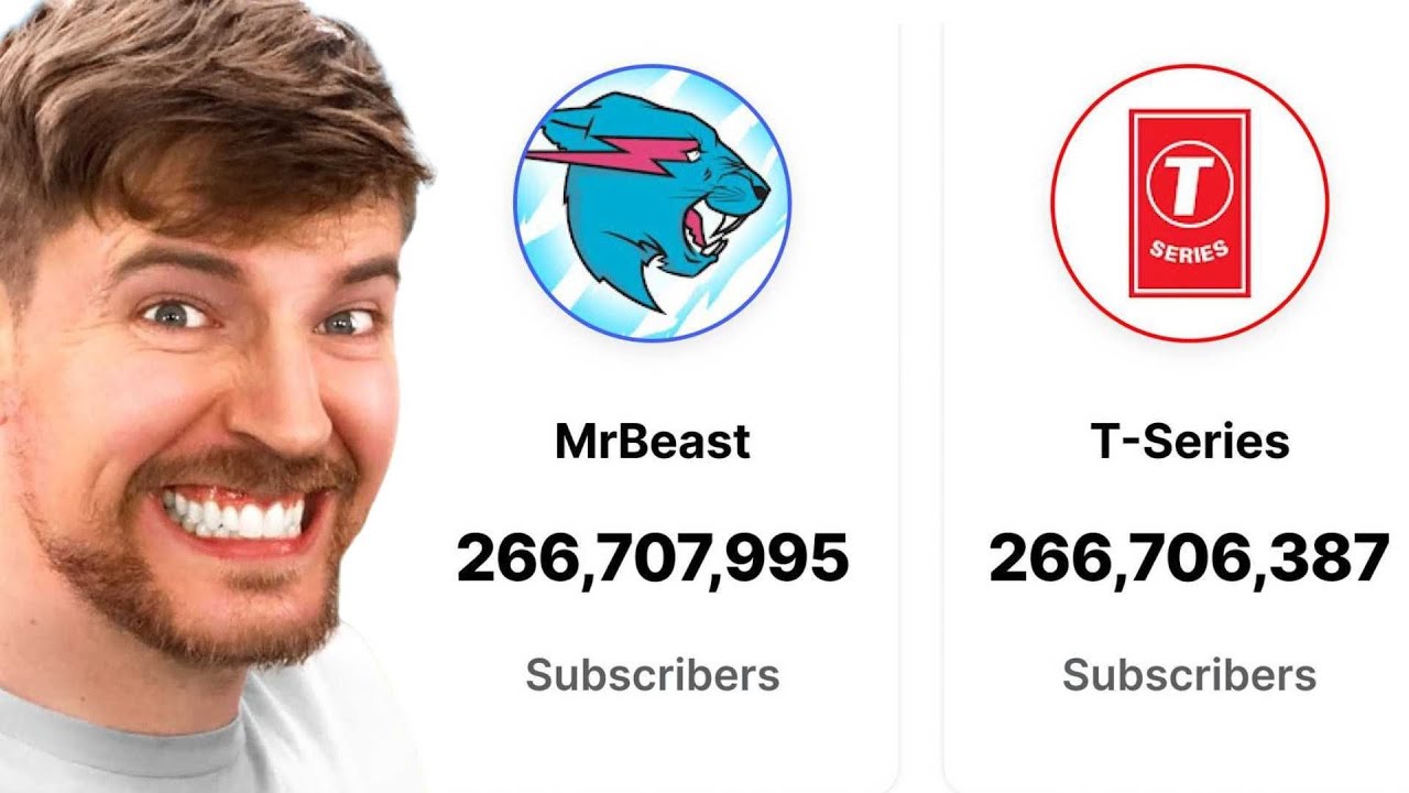 Live 🔴 top 2 youtubers live sub count Live T.series vs MrBeast YouTube ...