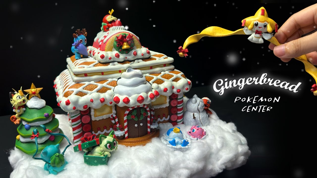 I made a Pokemon Center Gingerbread House - MERRY CHRISTMAS! - YouTube