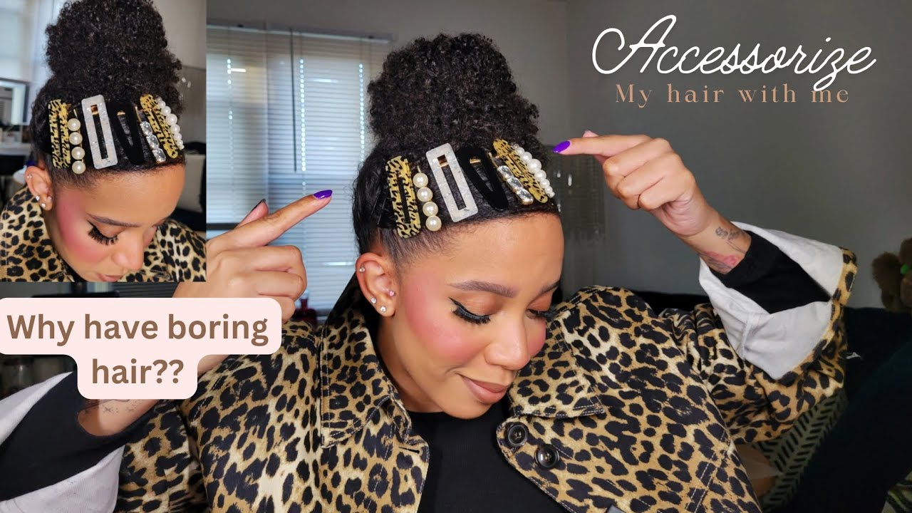 Updo with swoop & hair accessories ️ Natural hairstyles for fall and ...