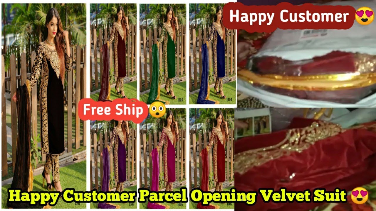 Customer Parcel Opening Velvet Suit 😍 Happy Customer Parcel Opening ...
