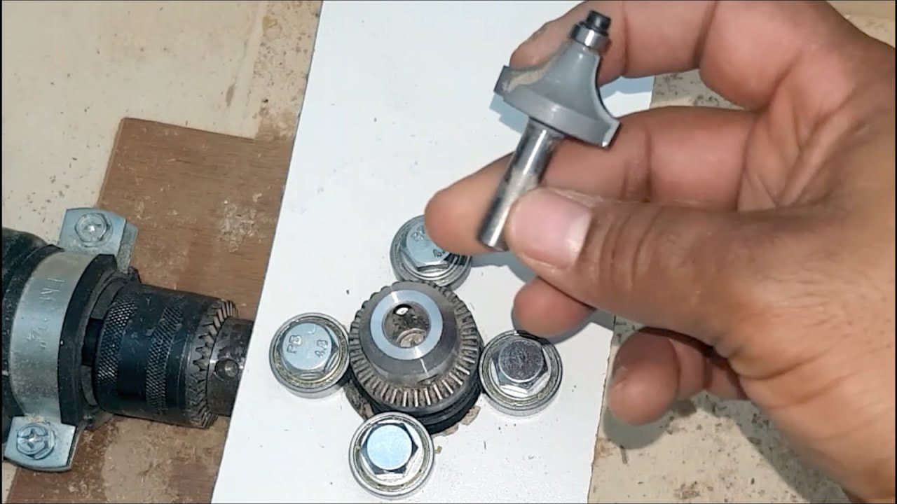 How to make a table router from a drill - YouTube