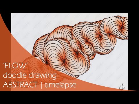"FLOW" | doodle drawing | ABSTRACT | soothing binaural sounds ASMR ...