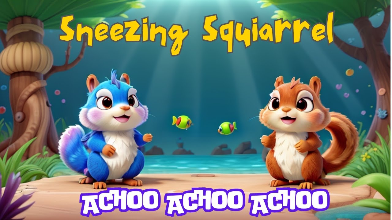 🐿️ Sneezing Squirrel Song | Fun Kids Nursery Rhyme | Cute Animal Songs ...