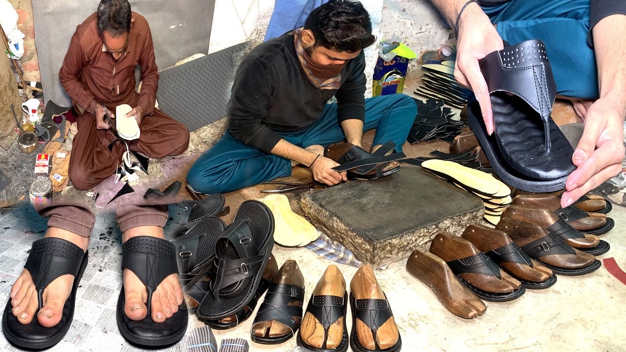 How Leather Footwears Are Made In Small Home Factory / Small Factory ...