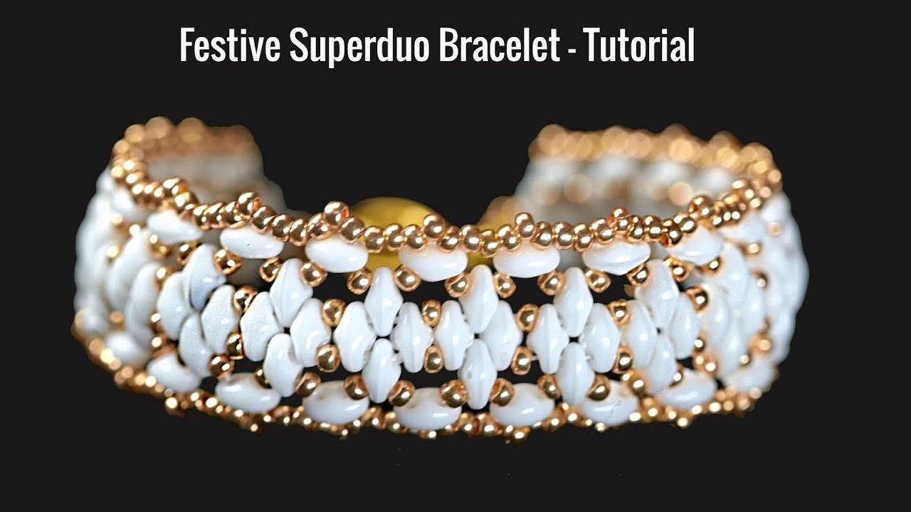 Festive Superduo Bracelet - Tutorial || DIY - YouTube