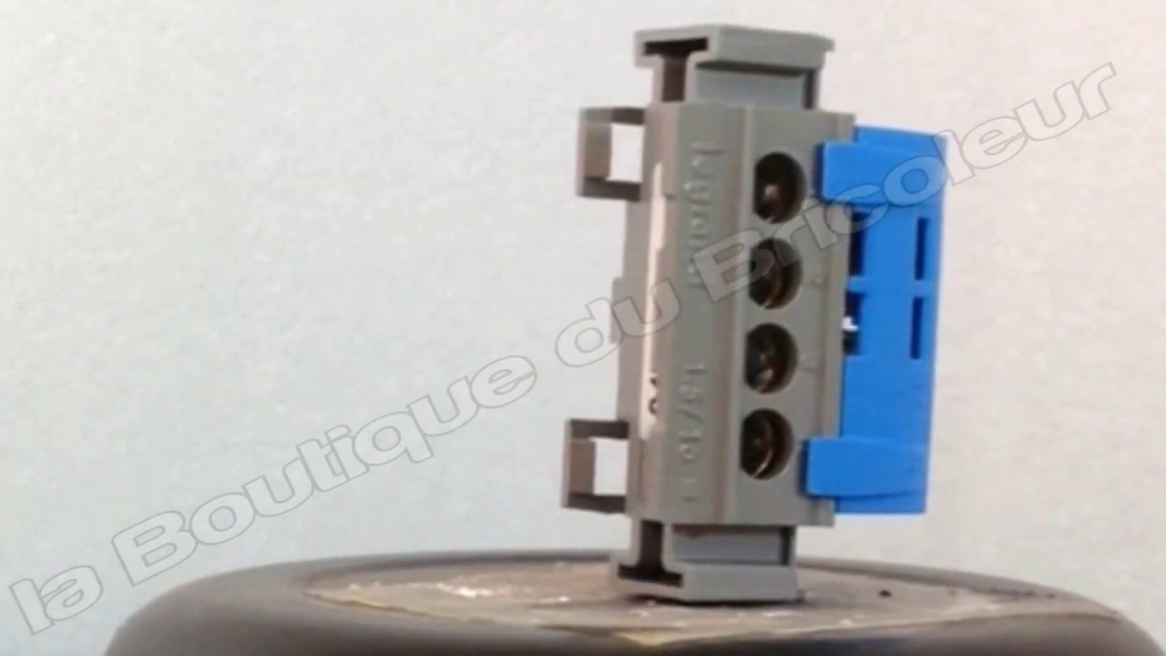 Bornier de repartition IP 2X neutre 4 connexion 1,5 a 16 mm2 bleu la ...