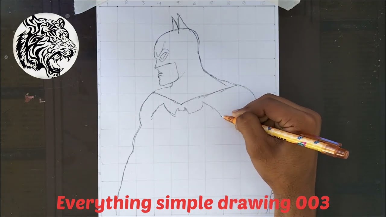 How to draw Badman #outline #badman - YouTube