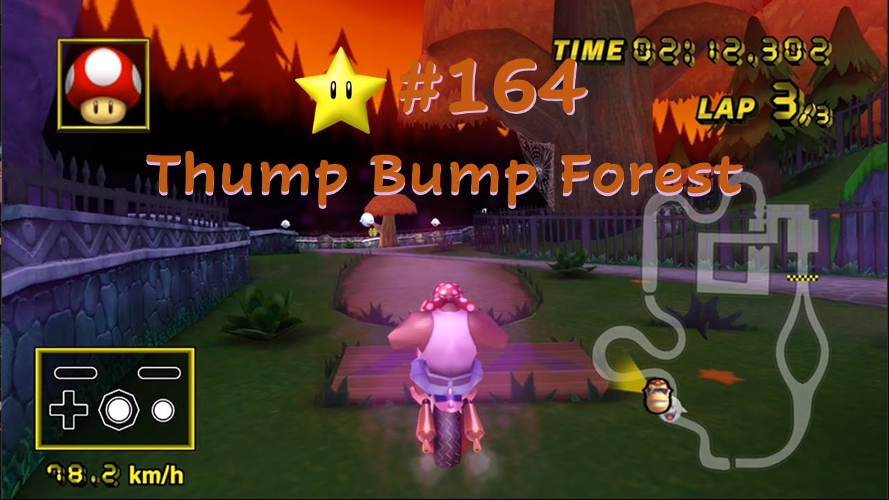 Thump Bump Forest | Gold Star #164 | Mario Kart Wii CTGP (2:52.474 ...
