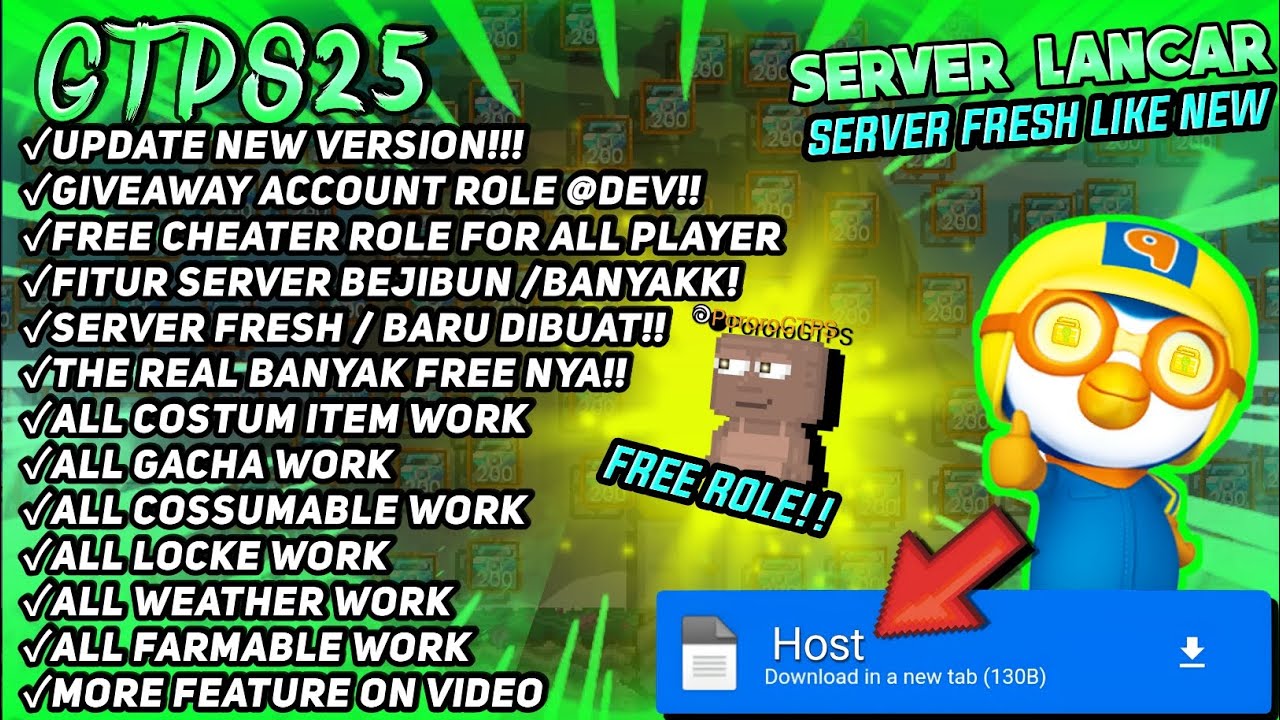GTPS GRATIS ROLE @DEVELOPER 😍!!!!! GTPS TERBARU 2024 | GROWTOPIA ...