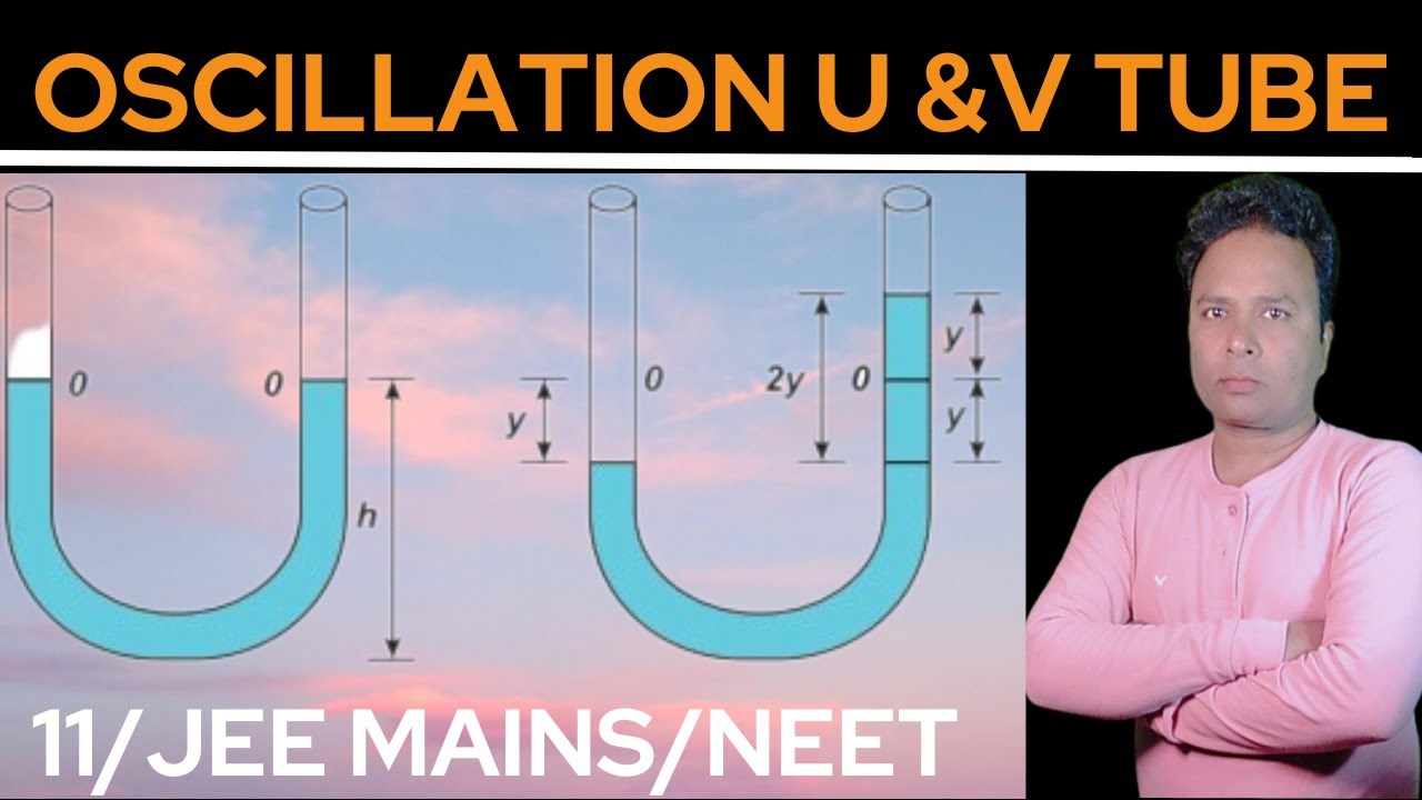 Oscillation of liquid in U-tube and V-tube | Oscillation 11 | JEE ...