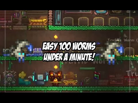Easy 100 Truffle worms under a Minute (Glitch) | Terraria (Patched ...