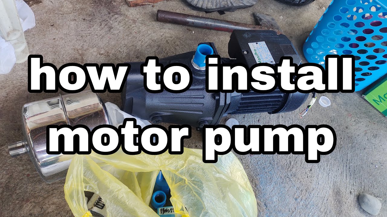 how to install motor pump - YouTube