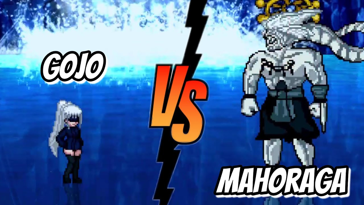 Gojo Girl Vs Mahoraga jujutsu kaisen fights / mugen - YouTube