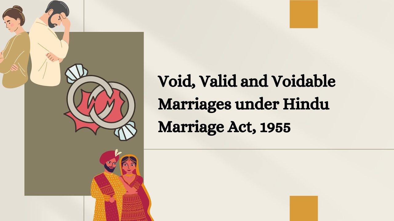 Void, Valid, and Voidable marriages under Hindu Marriage Act,1955 - YouTube