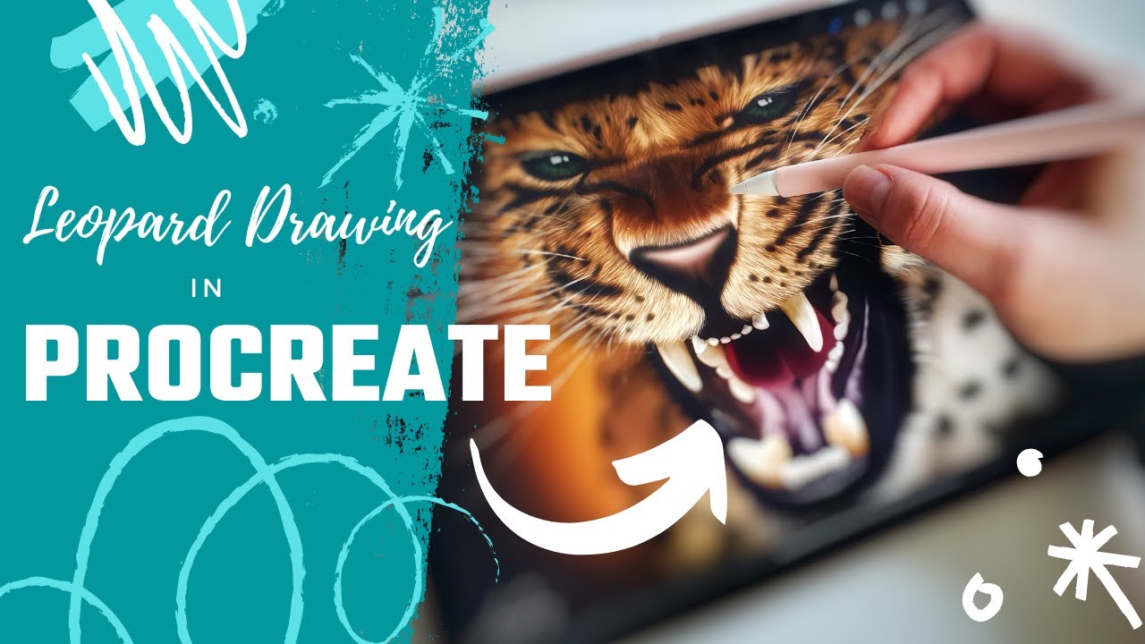 Digital Art - Leopard Drawing in Procreate - YouTube