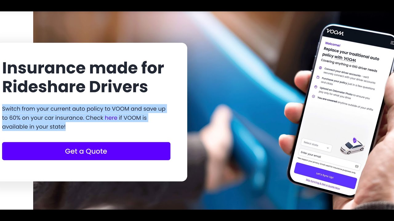 Rideshare Drivers, let me introduce you to VOOM Insurance and explain ...