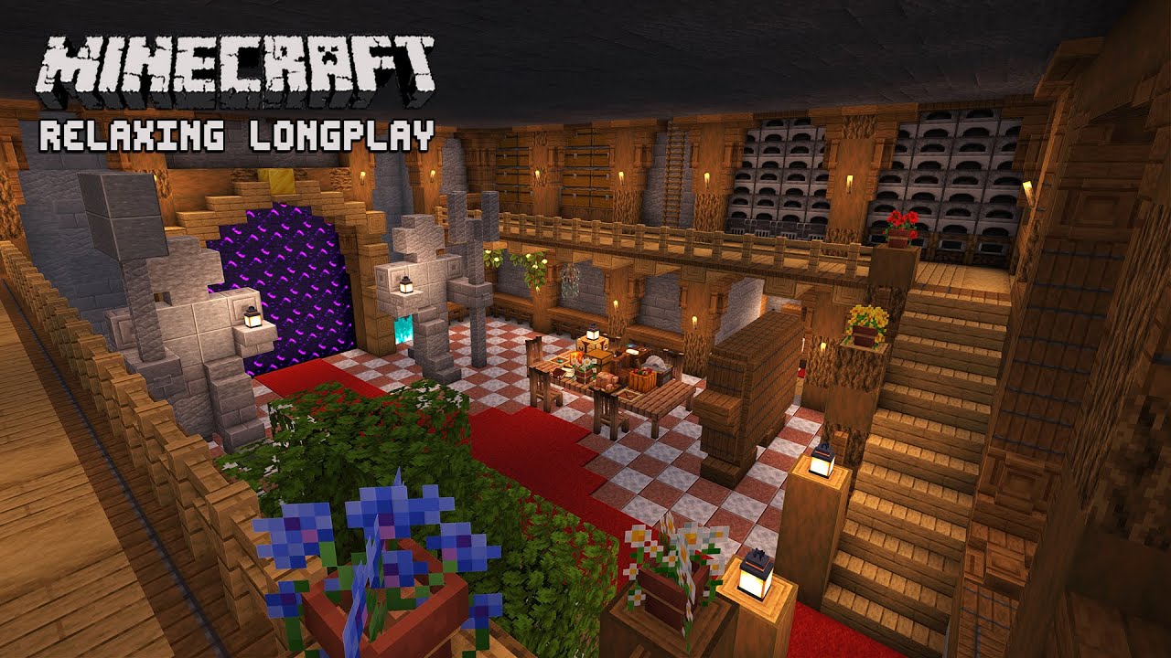 We Built an Underground Survival Base - Minecraft Relaxing Longplay (No ...