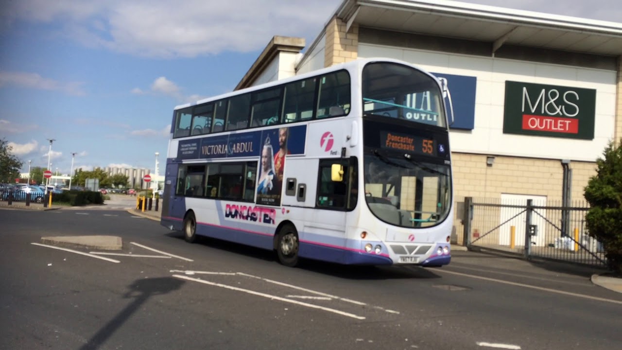 First Doncaster 37228 departs with the 55 Lakeside to Doncaster ...