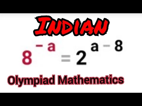 Nice Exponential Math Problem| Indian Olympiad | find a | Solve for ...