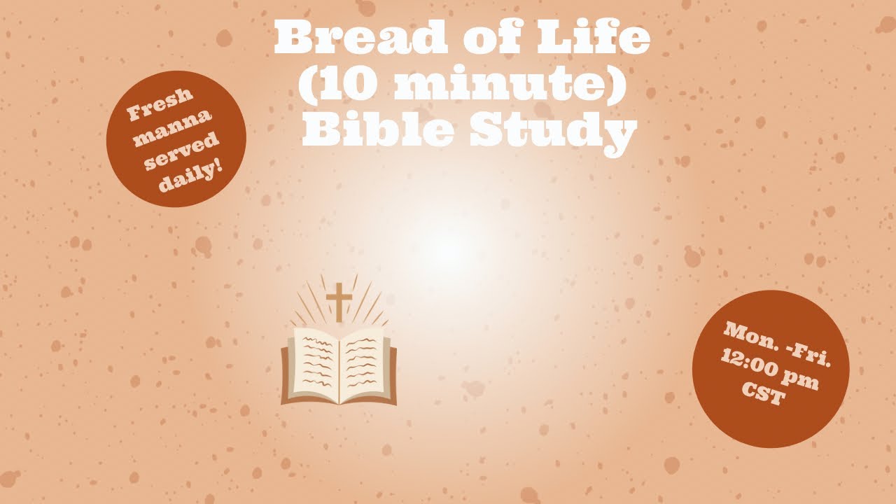 Bread of life (10 minute) Bible study live! - YouTube