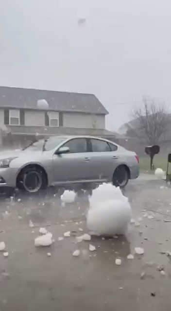 This hail is just huge. Like 👍 if you’re surprised! #funny #comedy ...