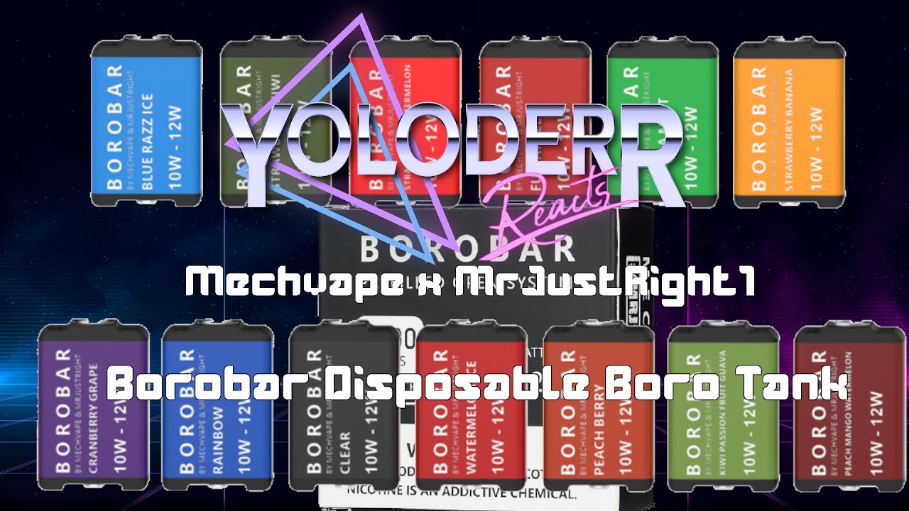 I Like these: Mechvape x MrJustRight1 Borobar Disposable Boro Tank ...
