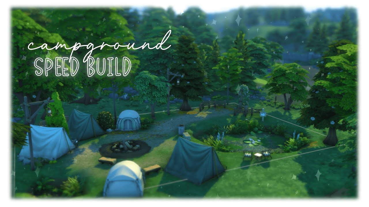 i built a WORKING campground WITHOUT outdoor retreat! | sims 4 speed ...